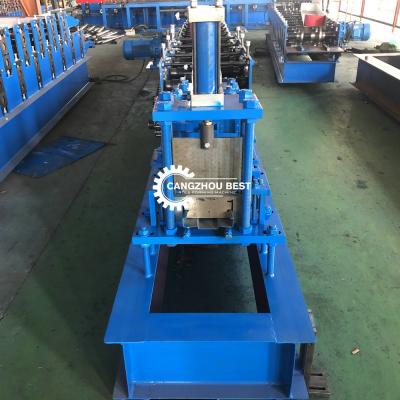 China 1.6mm PLC Steel Door Frame Making Machine With Punching Holes for sale