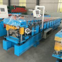 China Steel Profile Roll Top Gearbox Ppgi Ridge Cap Roll Forming Machine for sale