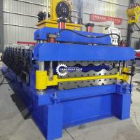 China 3ph Delta Roof Tile Roll Forming Machine Double Chain Transmission for sale