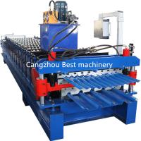 China Roof Corrugated Profile Plc Steel Roll Forming Machine Double Layer 12m/Min for sale