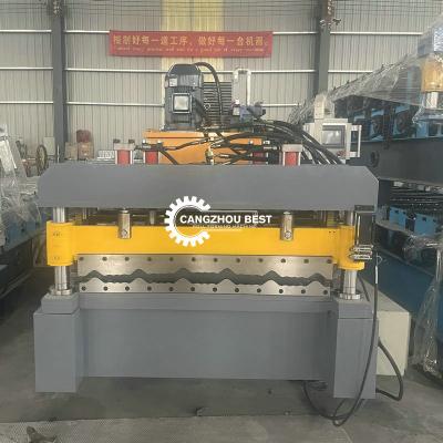 China Prepainted Color Steel Brick Delta Roof Tile Roll Forming Machine Automatic for sale