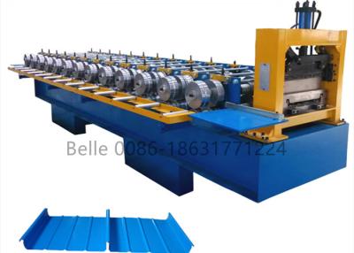 China Plc 6kw Standing Seam Roll Forming Machine Metal Roof Tile Making Panel for sale