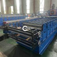 China Steel PLC 914mm Double Layer Roll Forming Machine Jami Tile Corrugated Roof Sheet for sale