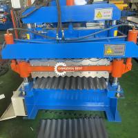 China Steel PLC 914mm Double Layer Roll Forming Machine Jami Tile Corrugated Roof Sheet for sale