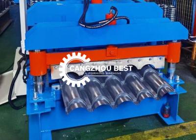 China Glazed Steel Colored Roof Tile Roll Forming Machine PPGI for sale