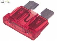 China 10A Red Medium Size ATC Auto Blade Fuse Plastic Housing Zinc Alloy 32V 58V for sale