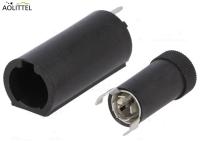 China Shocksafe PTF-45 5x20mm PCB Fuse Holder 10A 250V Vertical Mount Screw Cap 10mm Pin Spacing for sale