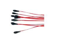 China Medical NTC Thermistor 30KOhm 3950 Bendable Enamelled Wire Miniature Sensor Bead Epoxy Coated for sale