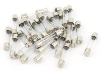 China 6.3Amp 250VAC 125VAC Quick Blow Fast Acting Glass Tube Fuse 6.35x30mm for Inline PCB Mount for sale