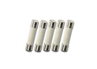 China 5.2x20mm Fast Acting Ceramic Tube Fuse 250VAC 3A Alloy Element Nickel Plated Brass Cap for sale