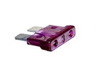 China Plastic PA66 Encapsulation Fast Blow 19x5.2x19.2mm Auto Blade Fuse ATO 32V 60V 3Amp Violet for sale