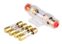 China AGU 10x38mm Glass Tube Auto Fuse 10-80A 32VDC Gold Plated for Car Audio Amplifier for sale