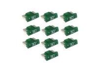 China Low Back Profile Micro Blade Fuse 30A 58V Green for Automotive Infiniti Subaru Acura Mazda for sale