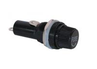 China UL94 V0 PCB Fuse Holder for 5x20mm Ceramic Tube Fuses 10A 250V Screw Type Cartridge Block for sale