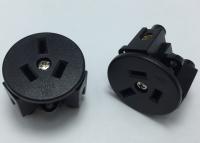 China White or Black PC Wall Argentina Electrical Socket 3 Poles Female Round Single Power Outlet 10A 250V Grounded 2500W for sale