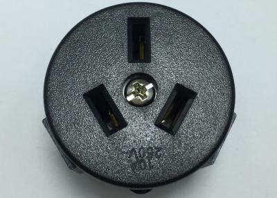 China White or Black PC Wall Argentina Electrical Socket 3 Poles Female Round Single Power Outlet 10A 250V Grounded 2500W for sale