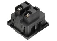 China DIN 49440 EU Schuko Wall Power Socket Single Plug 250V 16A IP20 Black ABS for sale