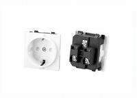 China DIN 49440 EU Schuko Wall Power Socket Single Plug 250V 16A IP20 Black ABS for sale