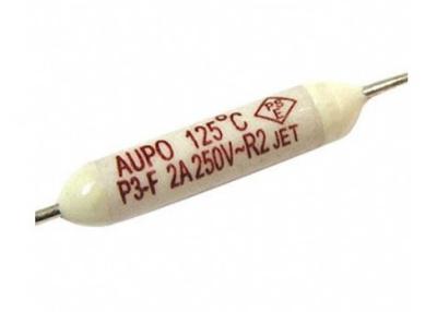 China Aupo P3-F Pico Subminiature Pellet Ceramic Thermal Fuse 125C 250V 2A Axial Leaded for sale