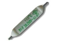 China Aupo P3-F Pico Subminiature Pellet Ceramic Thermal Fuse 125C 250V 2A Axial Leaded for sale