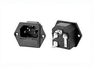 China UL CUL VDE Approved IEC 60320 C14 AC Inlet 250V 15A with 10A 5x20mm Glass Fuse Holder for sale