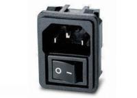 China IEC 60320 C14 3PIN AC Power Plug Female Socket 15A 250V Screw Mount with ON-OFF Switch for sale