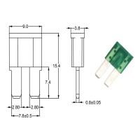 China MICRO2 Automotive Blade Fuse 32V 10A Red Mini Blade Fuse Holder for Ford Tap Adapter for sale