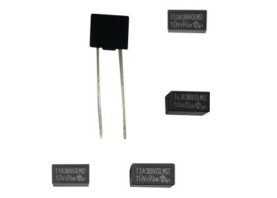 China CCC CQC PSE PCB Radial Leaded Box Shaped Slow Blow Miniature Fuse MST 002 2A 250VAC 8.35x7.7mm for sale