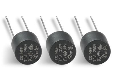 China Fast Acting Subminiature Fuse MEF 001 1A 250V 8.35x7.7mm VDE Approved Plastic Cap Tape Bulk for sale