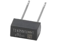 China Thinnest MMT Series Time Lag Radial Lead Micro Fuse 8.35x5x3.95mm 2A 250V UL TUV CQC KC PSE for sale