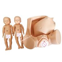 China Realistic Human Life Size Pregnant Woman Model and Twins Baby Doll for Childbirth Training for sale