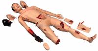 China Realistic Human Manikin for Teaching Trauma Simulator Burn Face and Fracture Wound Care for sale