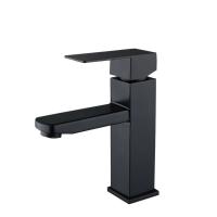 China Modern Basin Mixer Faucet with Ceramic Valve Core SUS304 Stainless Steel Water Saving Bathroom Tap in Matte Black (J50-ss black) for sale