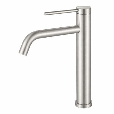 China Durable Basin Faucet Made of Full Set 304 Stainless Steel with 35mm Ceramic Cartridge and Flexible Hoses for Washbasin for sale