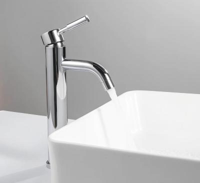 China SUS304 Stainless Steel Faucet for washbasin with 35mm ceramic cartridge and flexible hoses in chrome finishe for sale