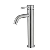 China SUS304 Stainless Steel Faucet for washbasin with 35mm ceramic cartridge and flexible hoses in various surface finishes for sale