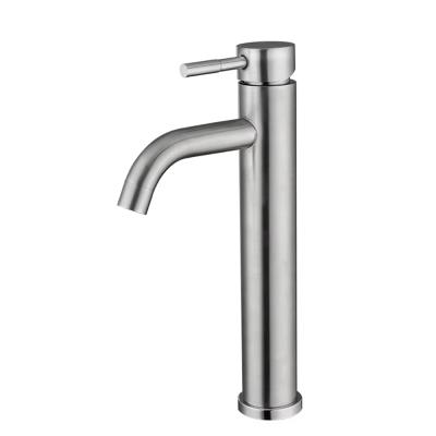 China SUS304 Stainless Steel Faucet for washbasin with 35mm ceramic cartridge and flexible hoses in various surface finishes for sale