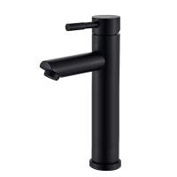 China High Durability SUS304 Stainless Steel Faucet with Ceramic Cartridge and Flexible Hose Set Available in Brushed Black Finishes for sale