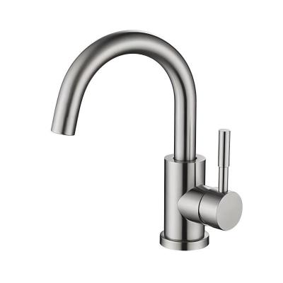 China Basin Faucet Constructed from 304 Stainless Steel with 35mm Ceramic Cartridge and Flexible Hoses Suitable for Washbasin for sale