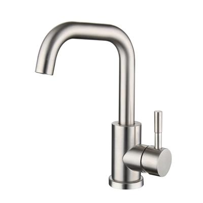 China Basin Faucet Constructed from 304 Stainless Steel with 35mm Ceramic Cartridge and Flexible Hoses Suitable for Washbasin for sale