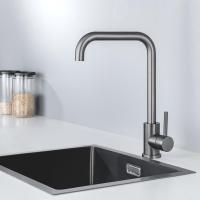 China SUS304 Stainless Steel Faucet with Full Set Construction and 35mm Ceramic Cartridge Includes Two Stainless Steel Flexible Hoses for sale