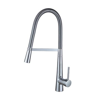 China Kitchen Faucet with Brass Body 35mm Ceramic Cartridge Pull Down Chrome Surface Finish for Enhanced Durability for sale