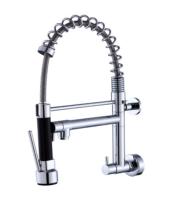 China Kitchen Sink Faucet Made of Stainless Steel Featuring Half Turn Brass Cartridge and Chrome Matte Black Surface Finish for sale