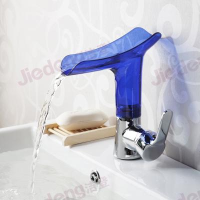 China Basin Faucet Brass Body Zinc Handle 35mm Ceramic Cartridge Chrome Surface Finished with Acrylic Water Spout and Flexible Hoses for sale