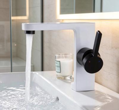 China Oersitor Basin Faucet with brass body 35mm ceramic cartridge includes 2pcs stainless steel flexible hoses for bathroom washbasin for sale