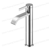 China High Body Basin Faucet Featuring Brass Construction 35mm Ceramic Cartridge and Flexible Stainless Steel Hoses Available in Multiple Finishes for sale