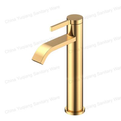 China High Body Basin Faucet Featuring Brass Construction 35mm Ceramic Cartridge and Flexible Stainless Steel Hoses Available in Multiple Finishes for sale