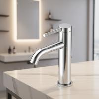 China Factory Durable Basin Faucet Featuring Brass Body Brass Handle 30mm Ceramic Cartridge and Flexible Stainless Steel Hoses Available in Multiple Finishes for sale