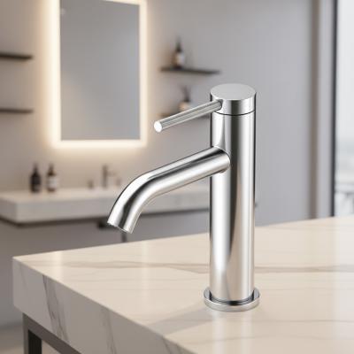 China Factory Durable Basin Faucet Featuring Brass Body Brass Handle 30mm Ceramic Cartridge and Flexible Stainless Steel Hoses Available in Multiple Finishes for sale