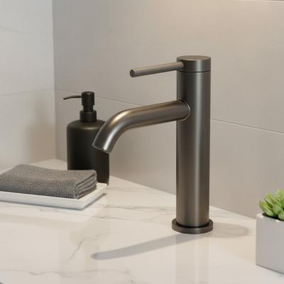 China Factory Durable Basin Faucet Featuring Brass Body Brass Handle 30mm Ceramic Cartridge and Flexible Stainless Steel Hoses Available in Multiple Finishes for sale